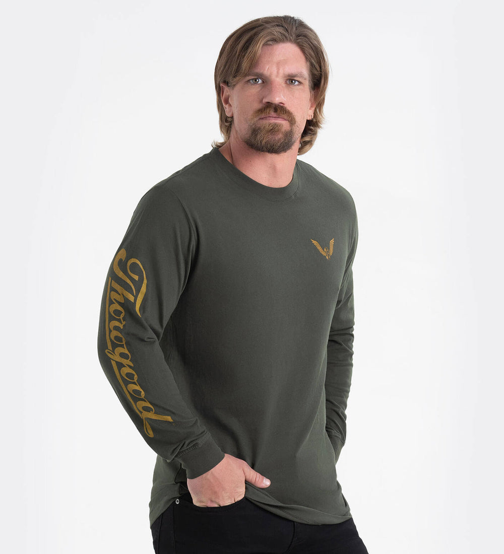 Wheel Script Logo Long Sleeve T-Shirt | Men's Long Sleeve T-Shirt