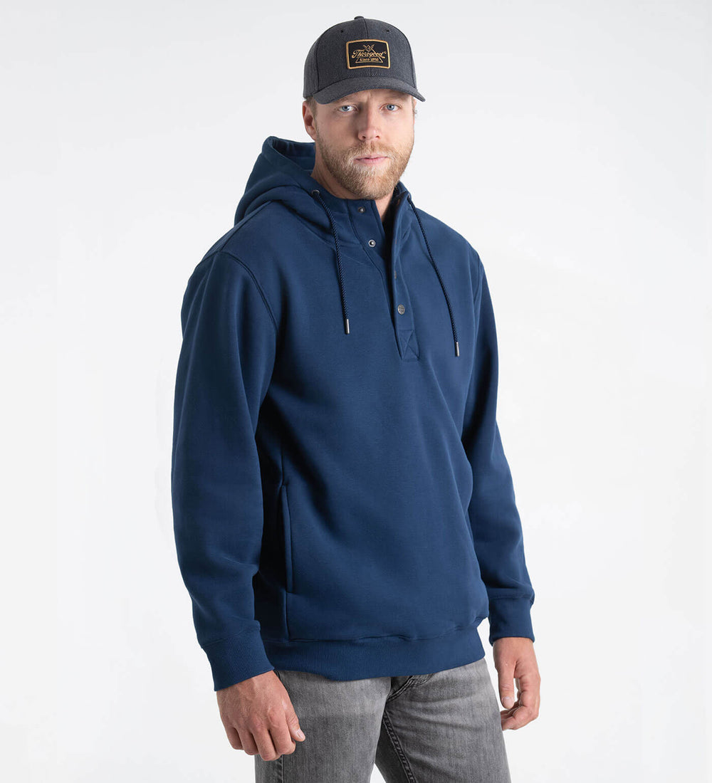 Snap Neck Heavyweight Hoodie Essential For Cooler Weather